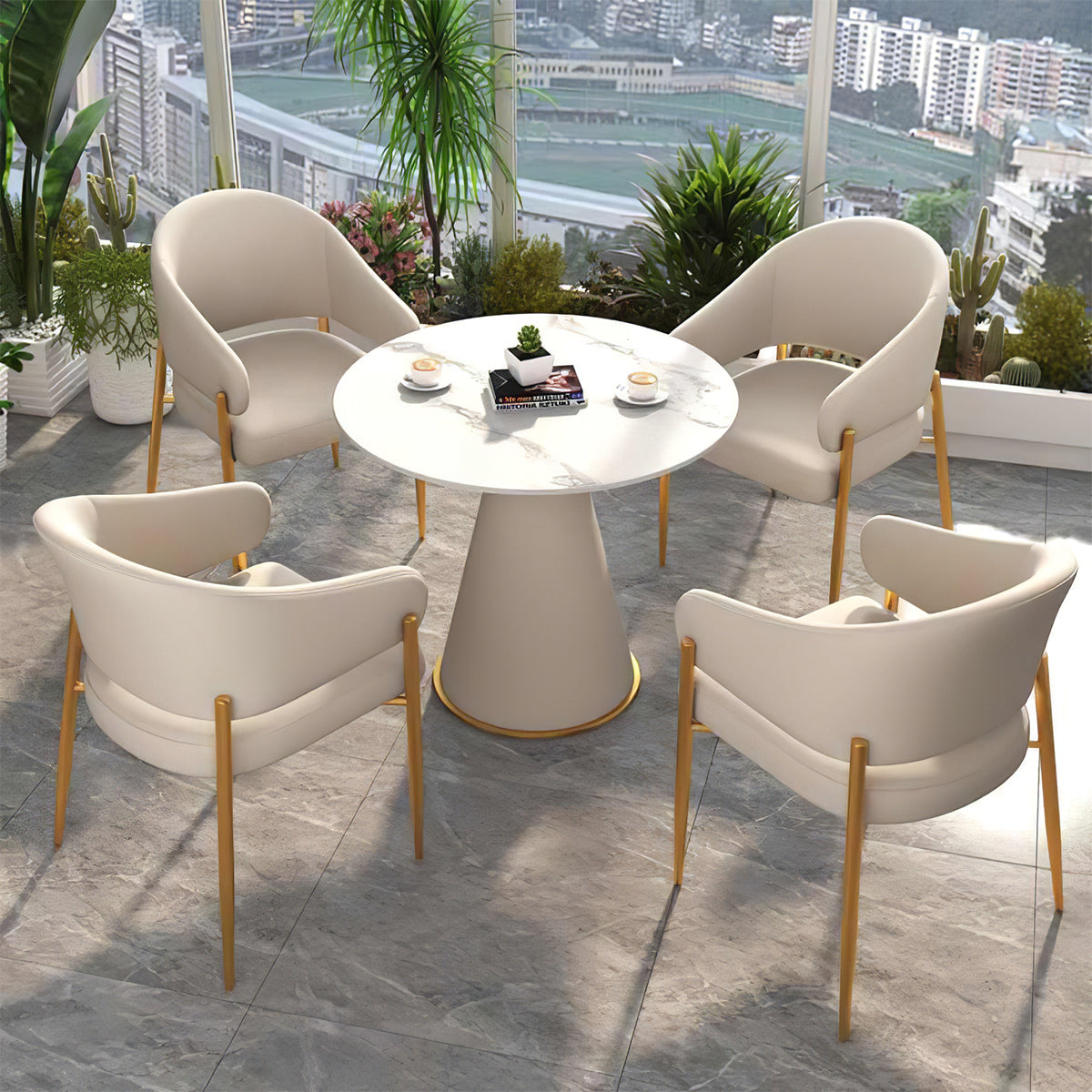 Stylish and Comfortable Reception Furniture - Round Table & Chair Set ...