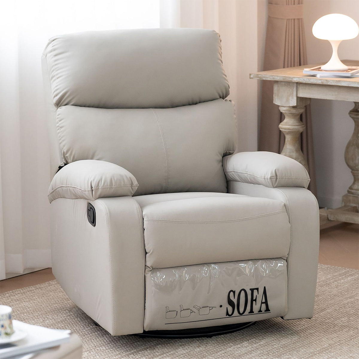 Single Electric Recliner Sofa with One-Touch Control for Living Room ...
