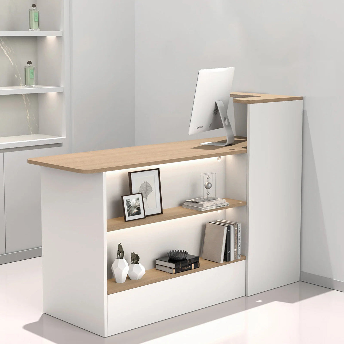 Small Front Desk Reception Counter for Retail and Office – Zimasya ...