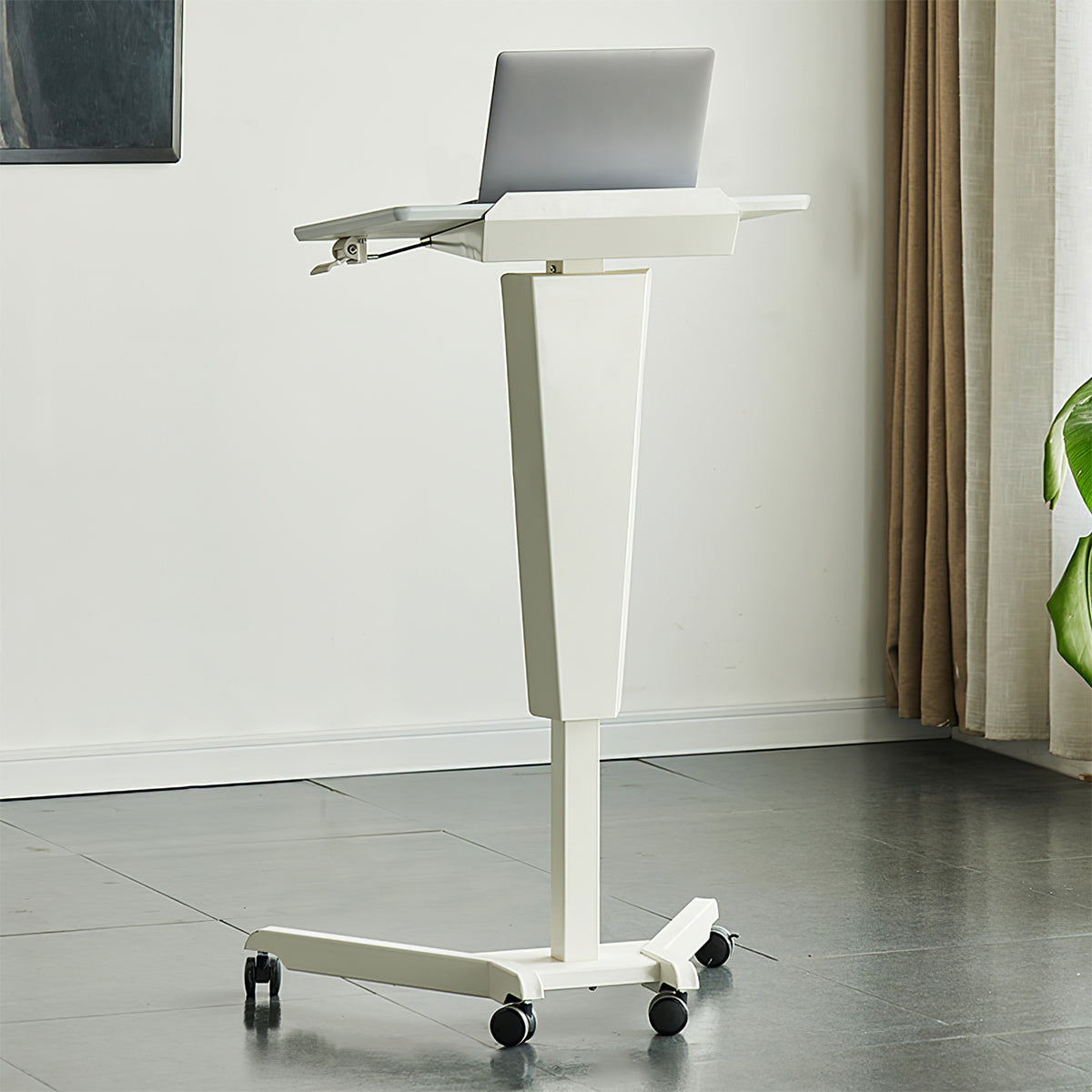 Height-Adjustable Rolling Lectern with Wheels - Designed for Mobility ...