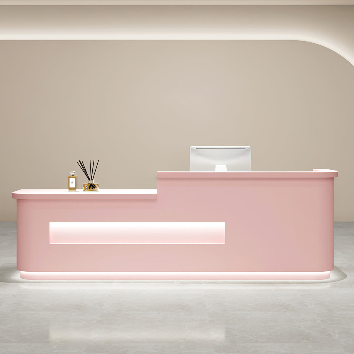 Small Reception Counter with LED Light for Salon & Clothing Store ...