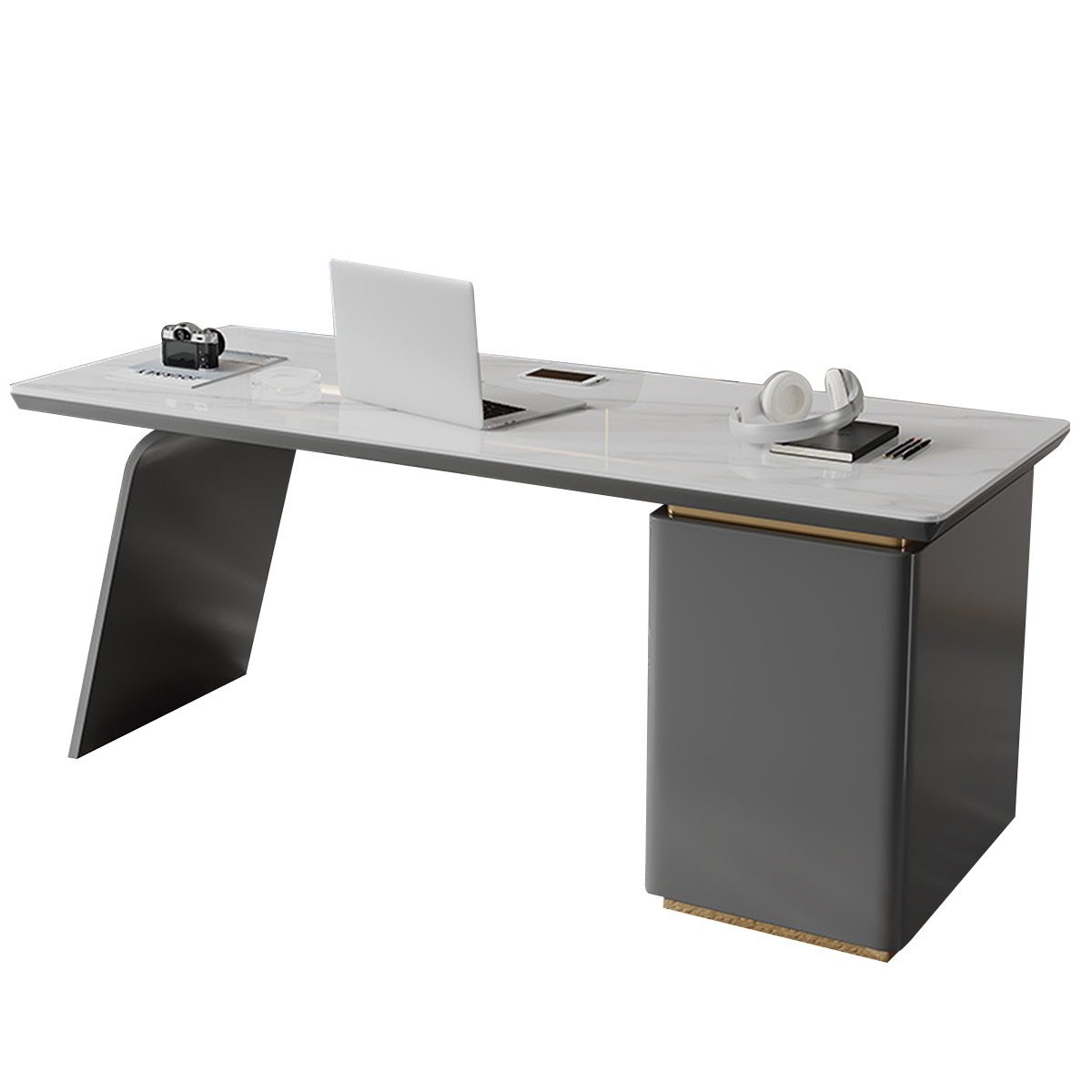 Luxury Sintered Stone Office Desk - Large Capacity Drawers – Zimasya ...